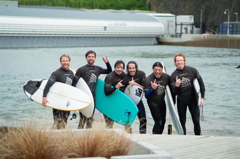 Metallica band members hit the waves at Edinburgh surf resort before gig