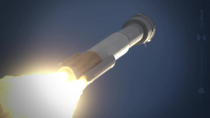 Watch animation of how the Boeing Starliner launches to space