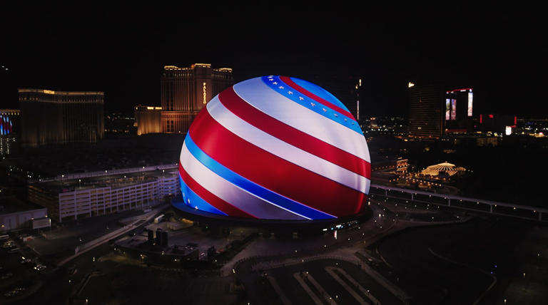 Sphere debuts ‘Nation of Wonder’ display for America’s 250th birthday