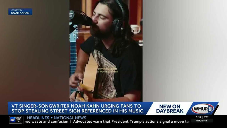 VT singer-songwriter Noah Kahan urging fans to stop stealing street ...