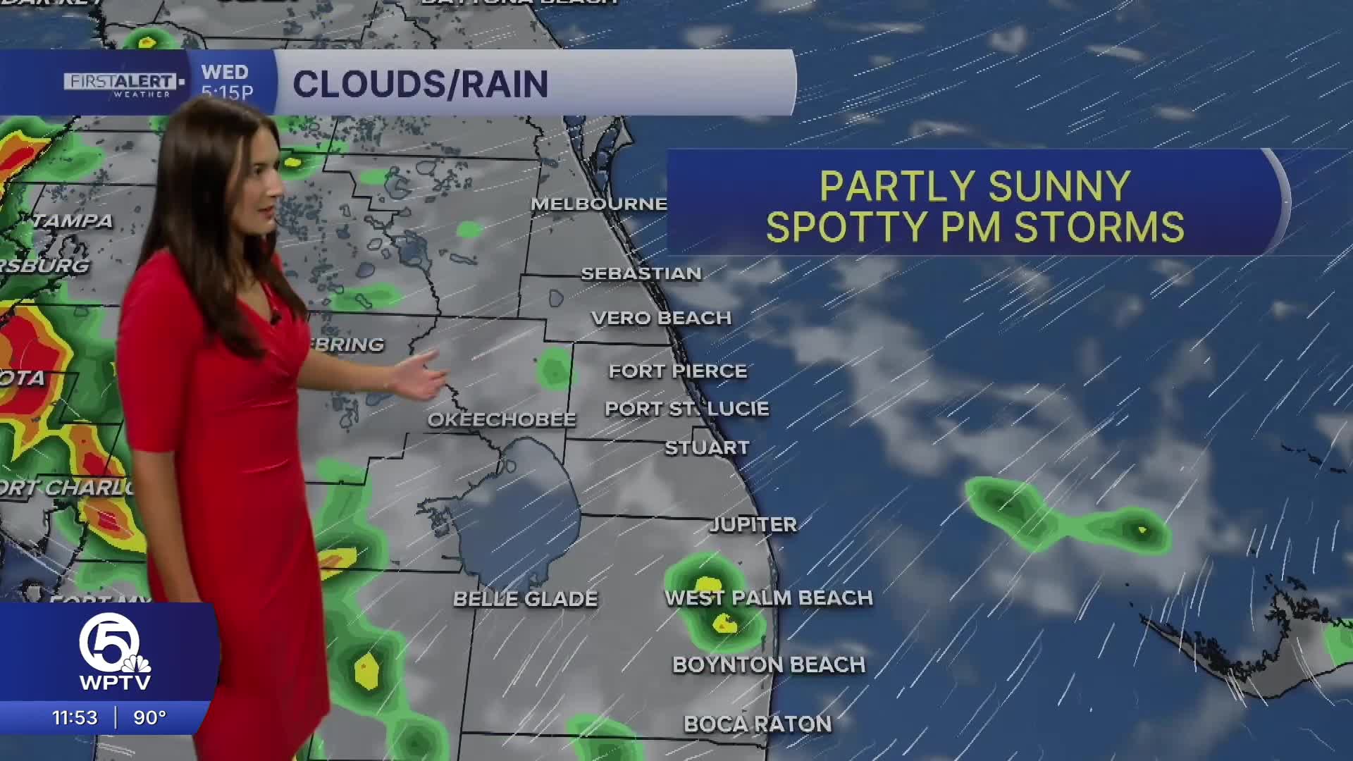 WPTV First Alert Weather forecast for afternoon of Wednesday, July 1, 2026