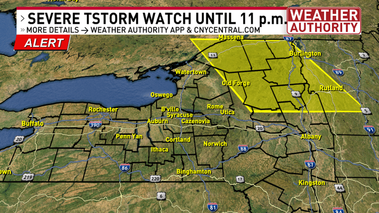 Severe weather alerts are now in effect in parts of Upstate New York