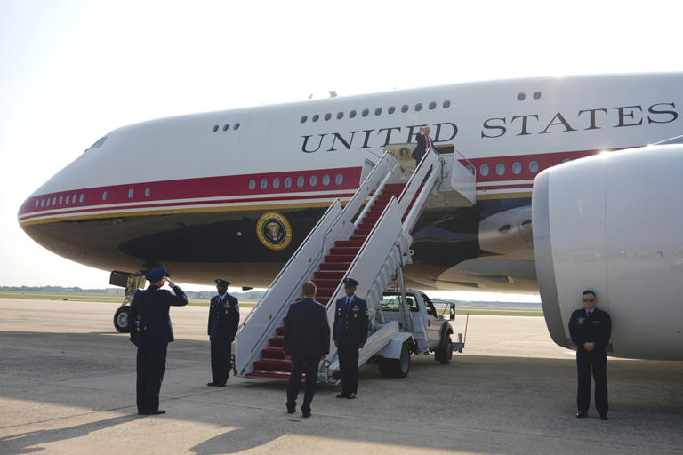 Retrofitted Qatari jet takes flight as Air Force One for Trump's trip ...