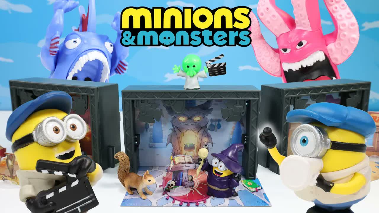 Minions & monsters mini figures toys build-a-movie studio sets full ...