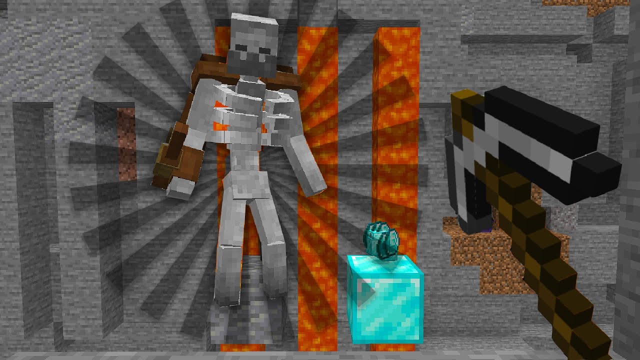 Saving the mutant skeleton in Minecraft