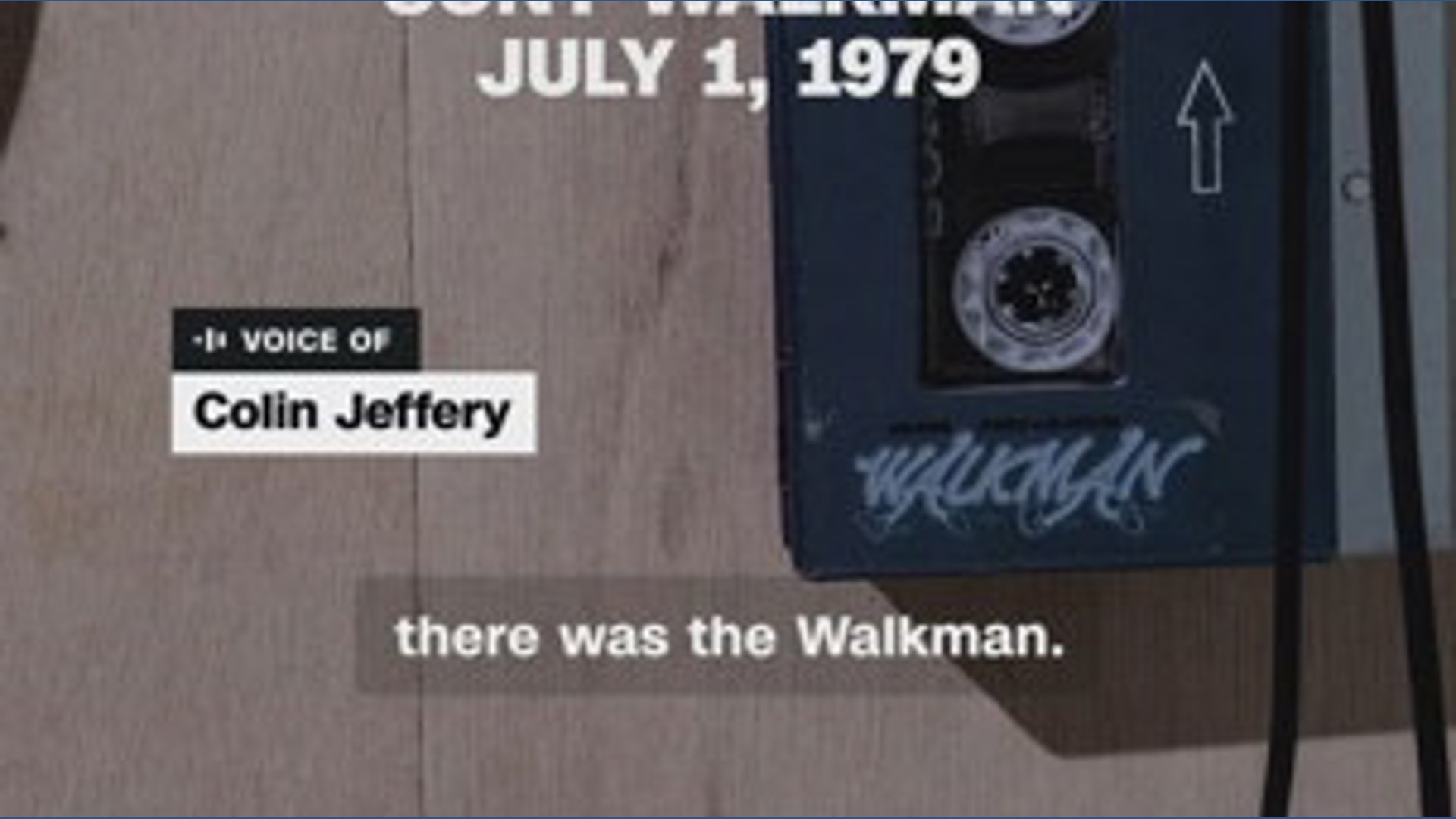 Vertical Walkman released on July 1, 1979