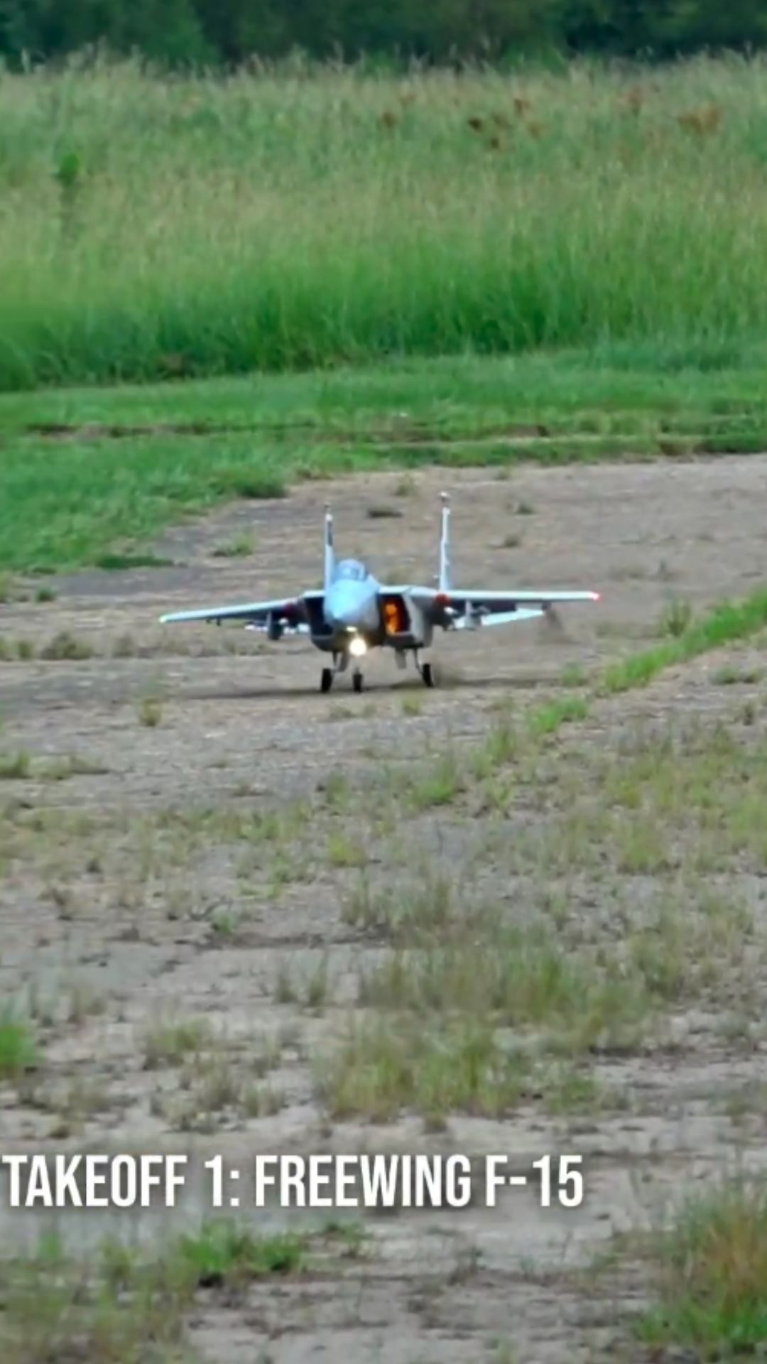 Inside RC plane deck launch takeoff moments