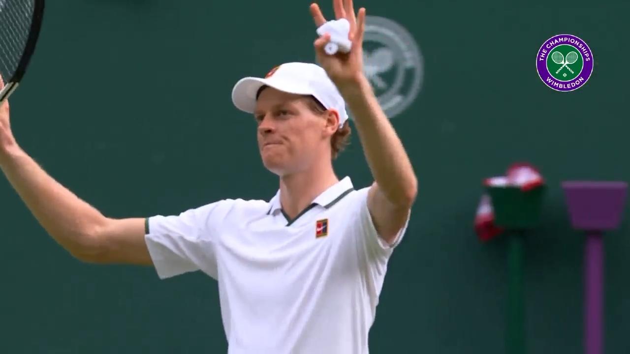 Sinner advances to Wimbledon third round with straight sets win