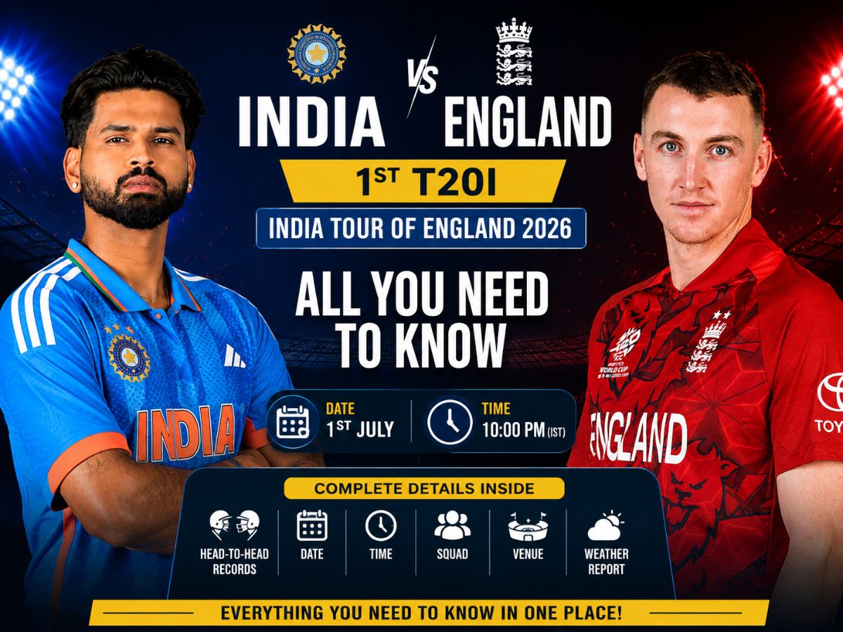 IND vs ENG 1st T20 2026 LIVE Streaming Details: When And Where To Watch ...