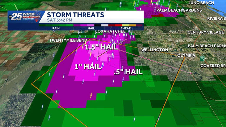 Severe thunderstorm warning issued for Palm Beach County