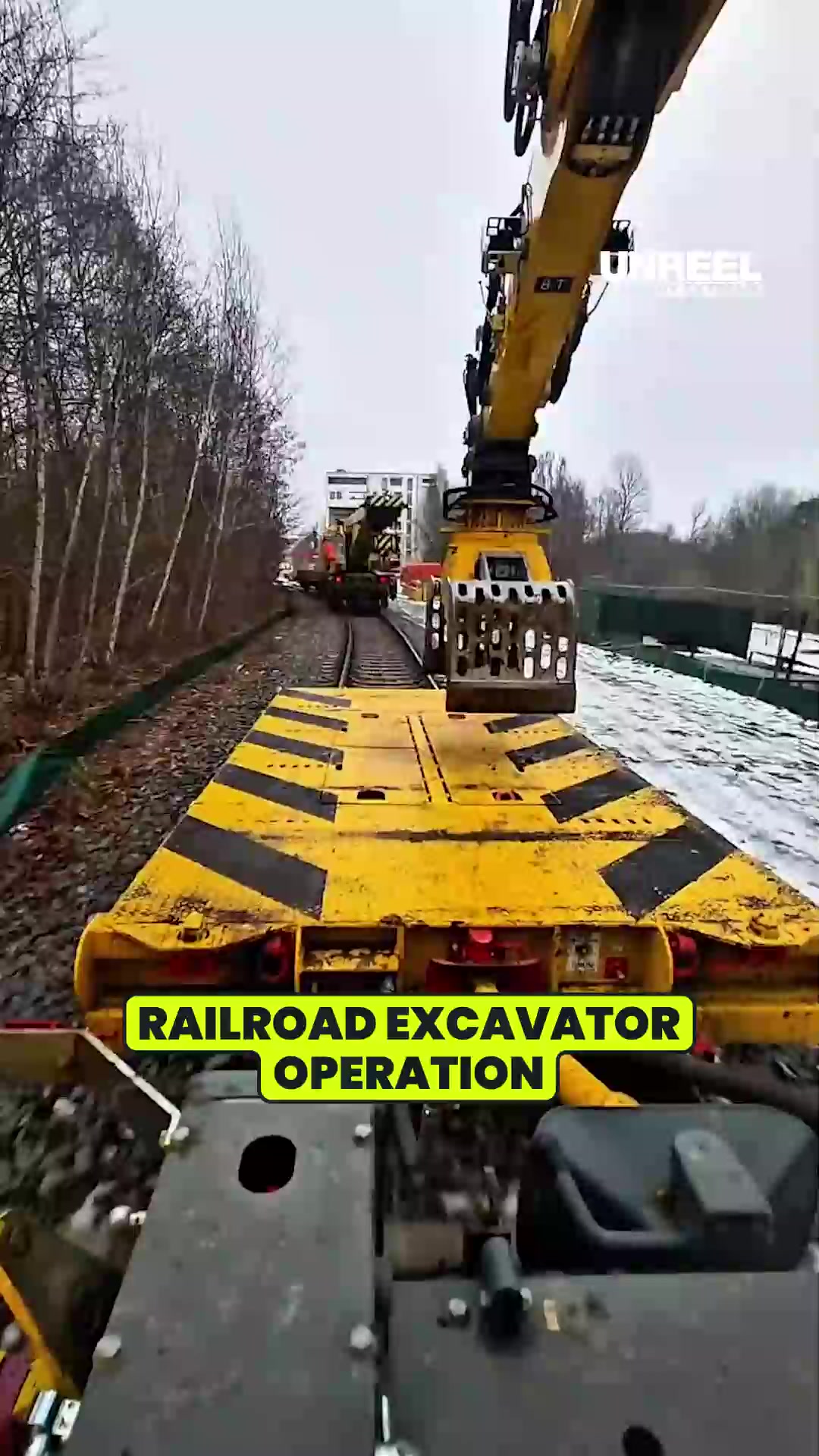 Precision railroad excavator demo: Hi-Rail attachments & track ...