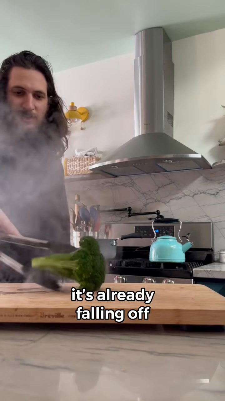 Broccoli chops with surprising ease