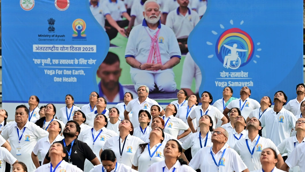 PM Modi to lead first national Yoga Day event in Kolkata