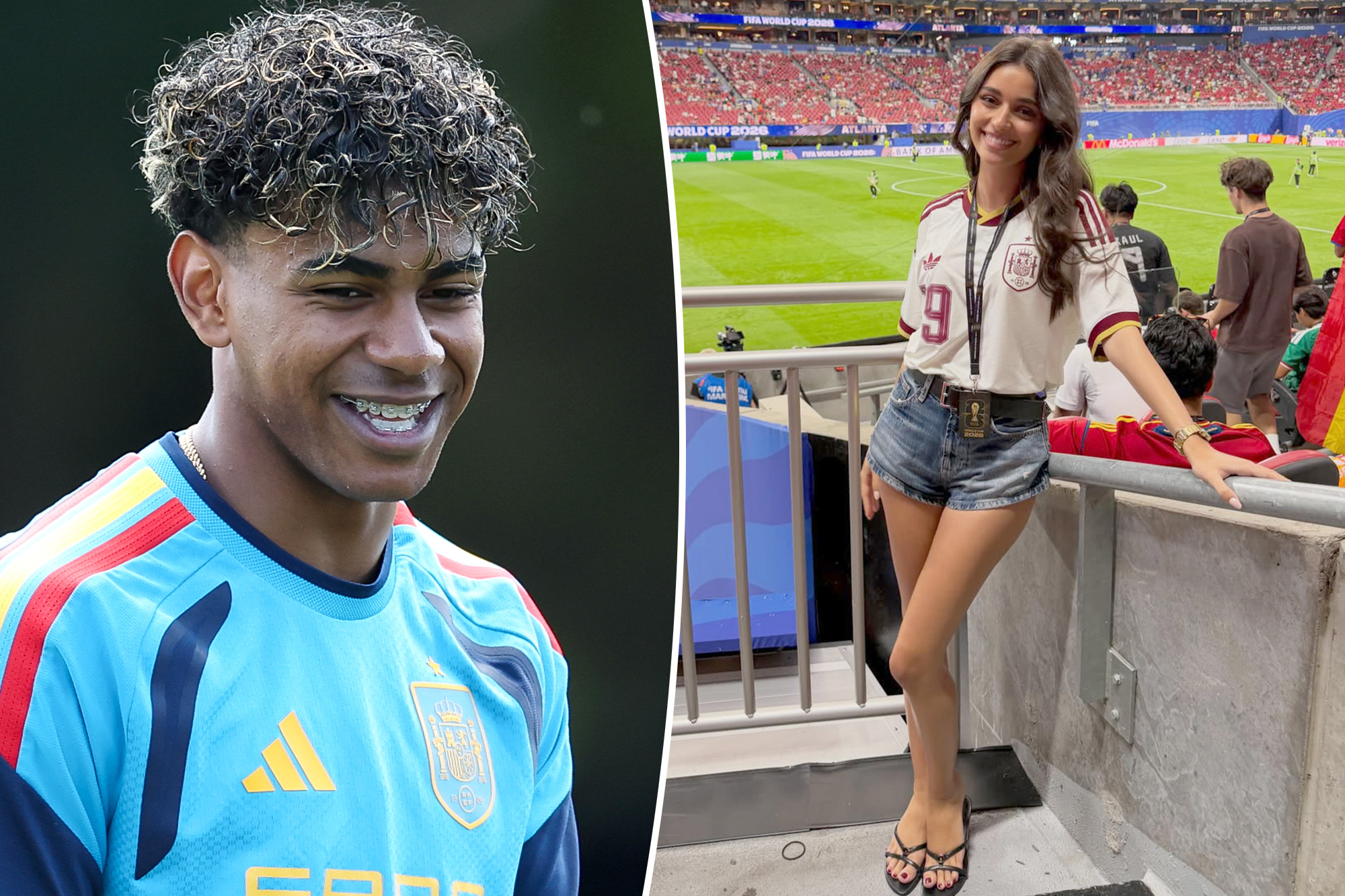 Lamine Yamal’s girlfriend Ines Garcia shows Spain star love with World ...
