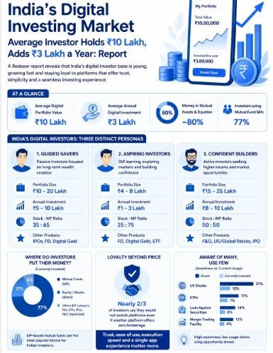 India's average digital investor holds ₹10 lakh, adds ₹3 lakh a year ...