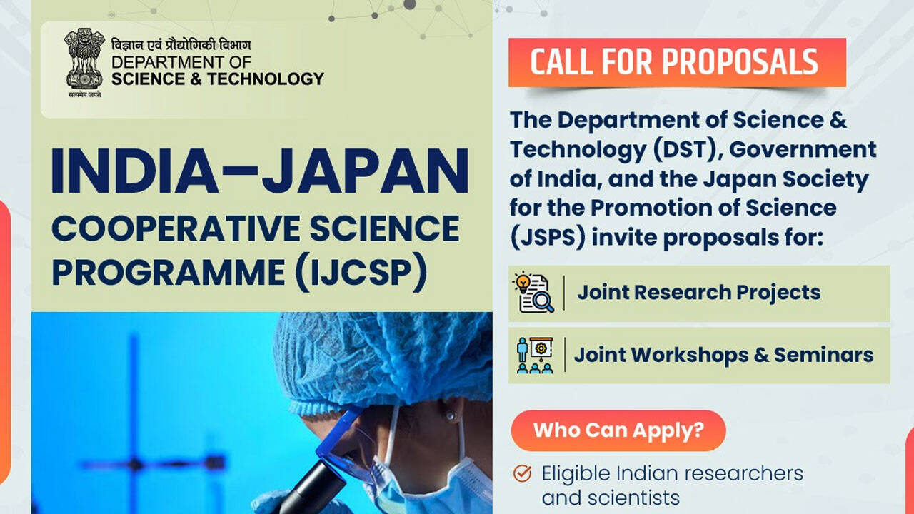 DST IJCSP 2026: India-Japan Cooperative Science Programme invites ...