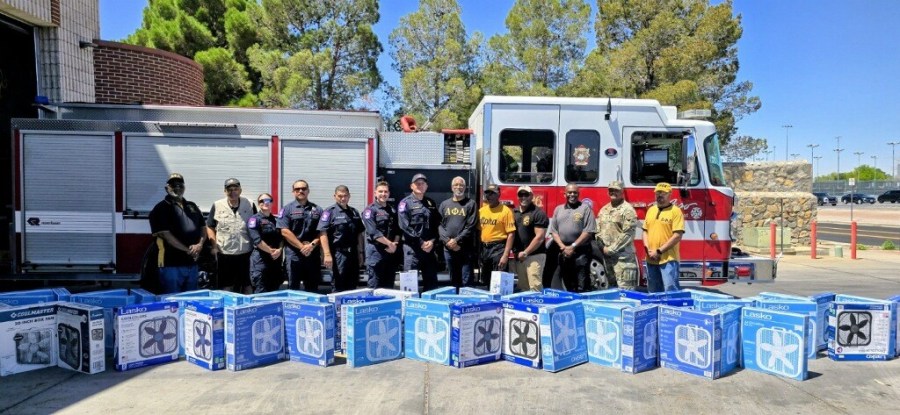 Group teams up with firefighters to donate fans to elderly, vulnerable ...