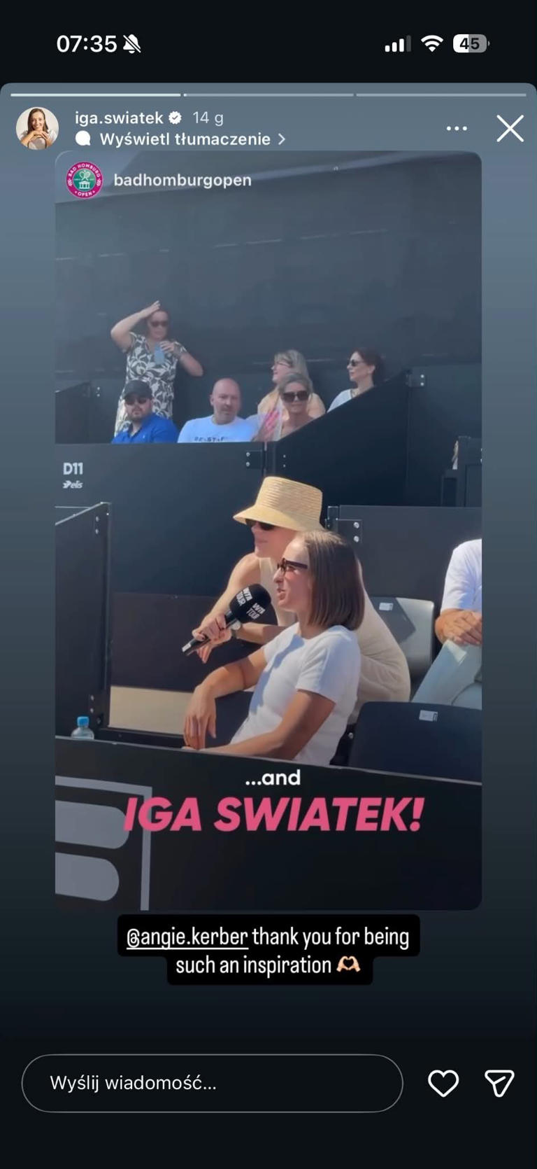 Angelique Kerber zagrała ostatni mecz. Iga Świątek reaguje