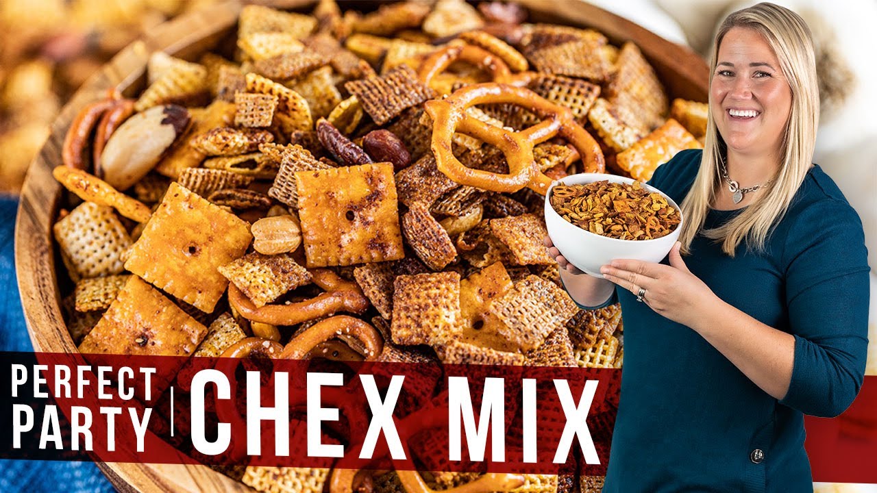 The best homemade Chex mix recipe | Easy savory snack with The Stay At ...