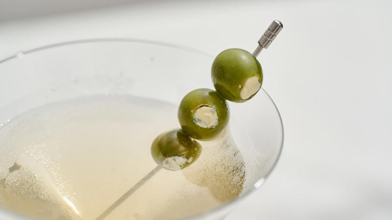 Briny blue cheese dirty martini recipe