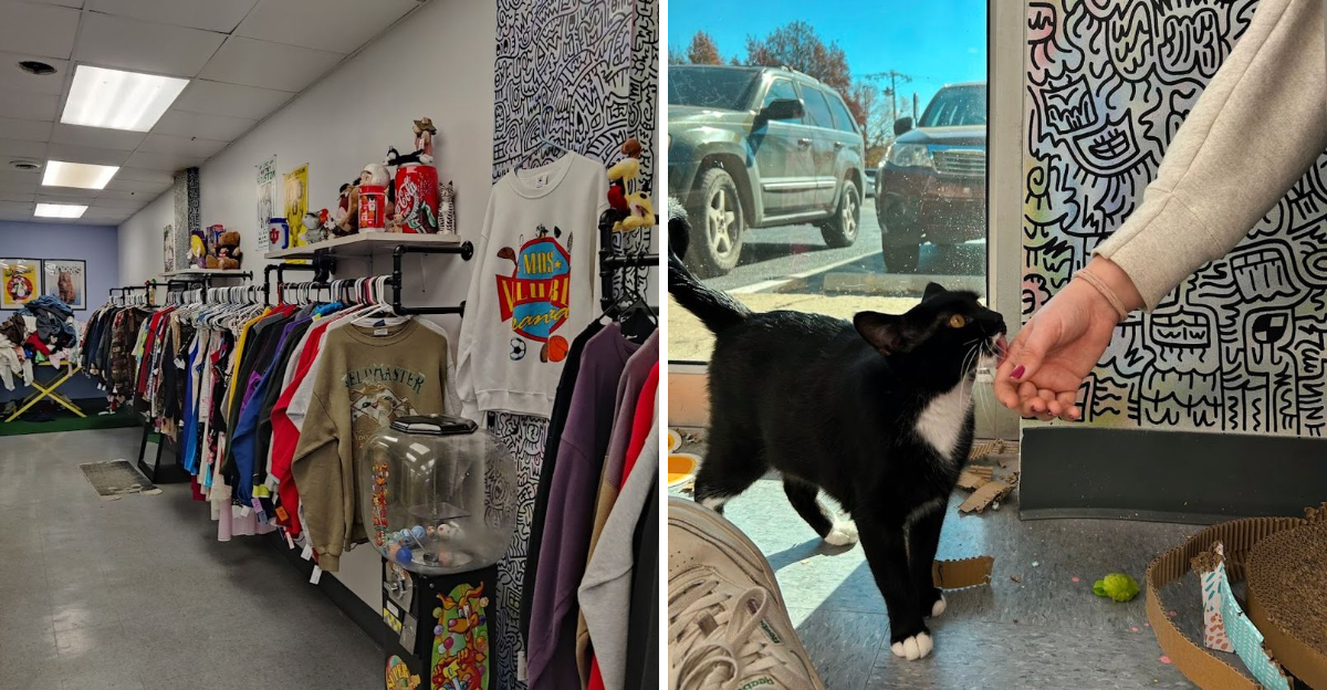 This unique vintage market in Indiana features a lounge packed with ...