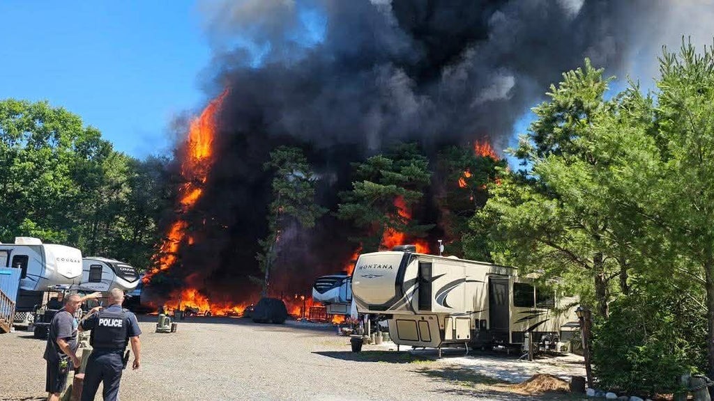 Several RVs destroyed in Barnegat park fire
