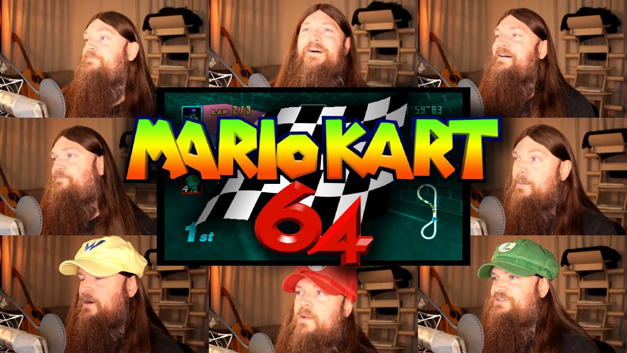 Mario Kart 64 - 3 raceways & Wario Stadium acapella!
