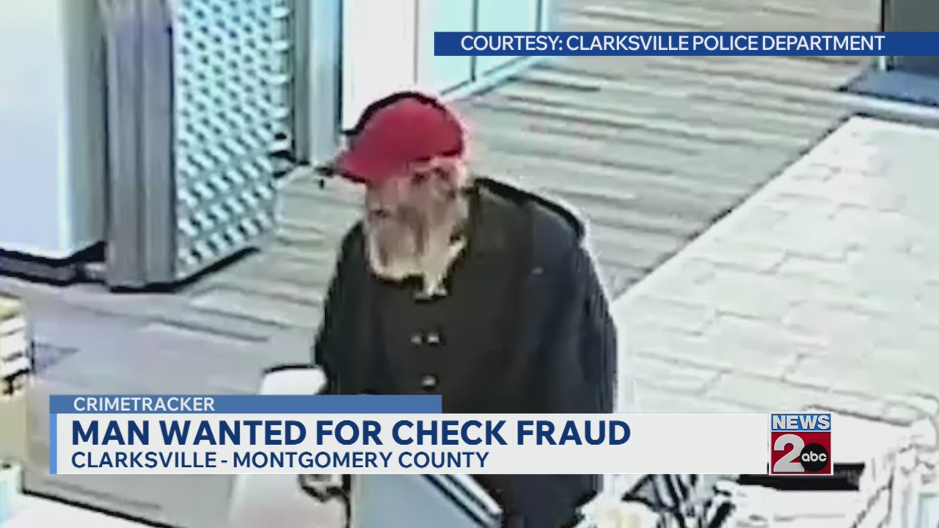Man wanted for check fraud in Clarksville