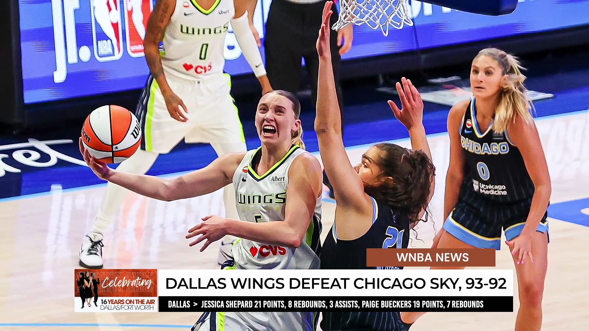 Dallas Wings stun Chicago Sky in wild 93-92 comeback | Paige Bueckers ...