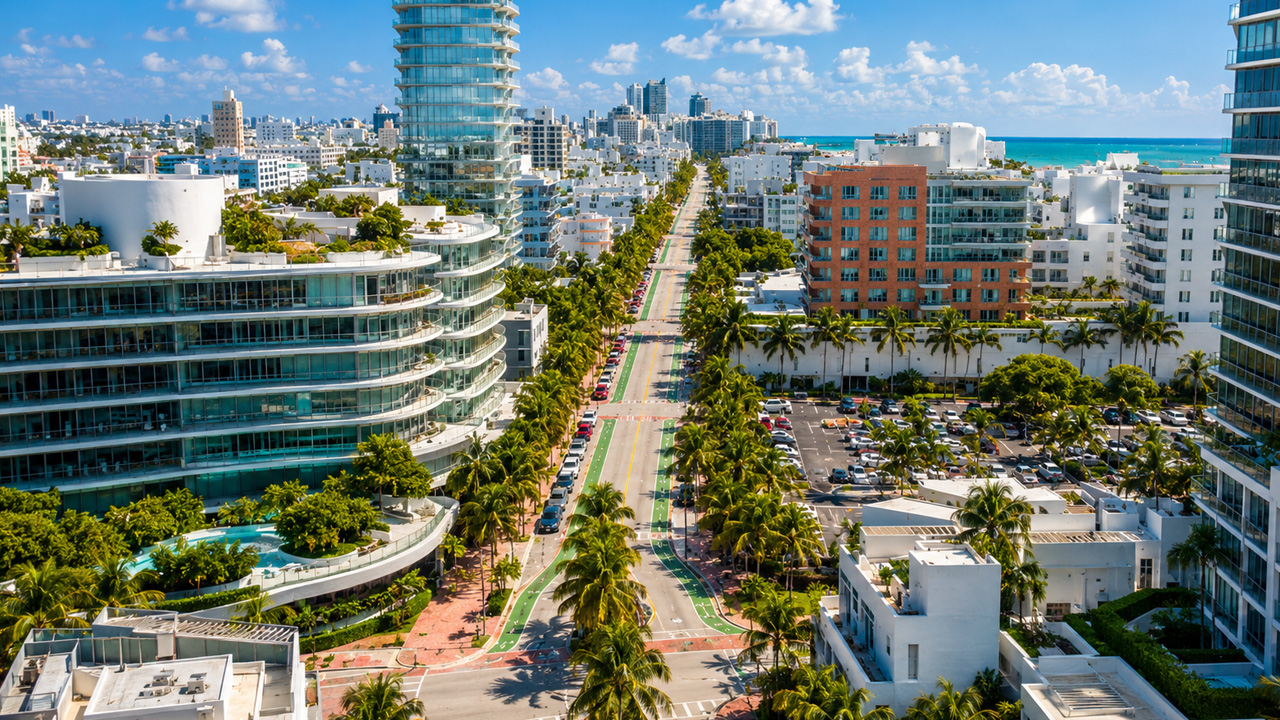 Waarom ziet Miami Beach er van boven zo anders uit?