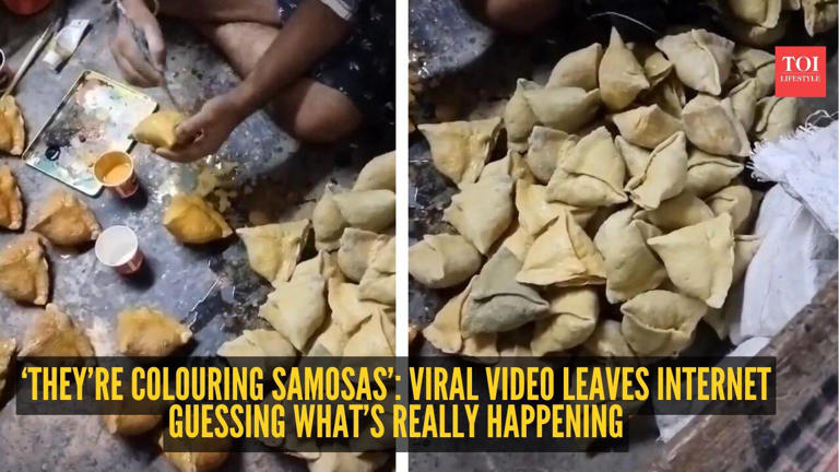 ‘They’re colouring samosas’: Viral video leaves internet guessing what ...