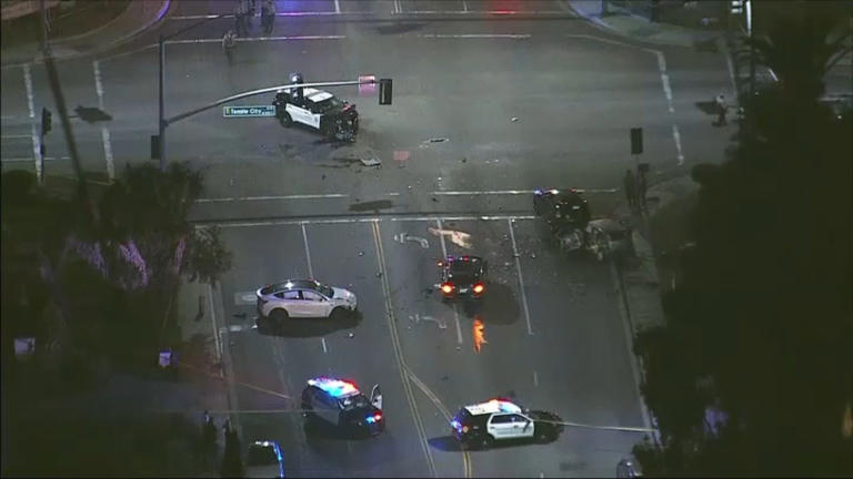 Stolen vehicle suspect, LASD deputy injured after pursuit ends in crash ...