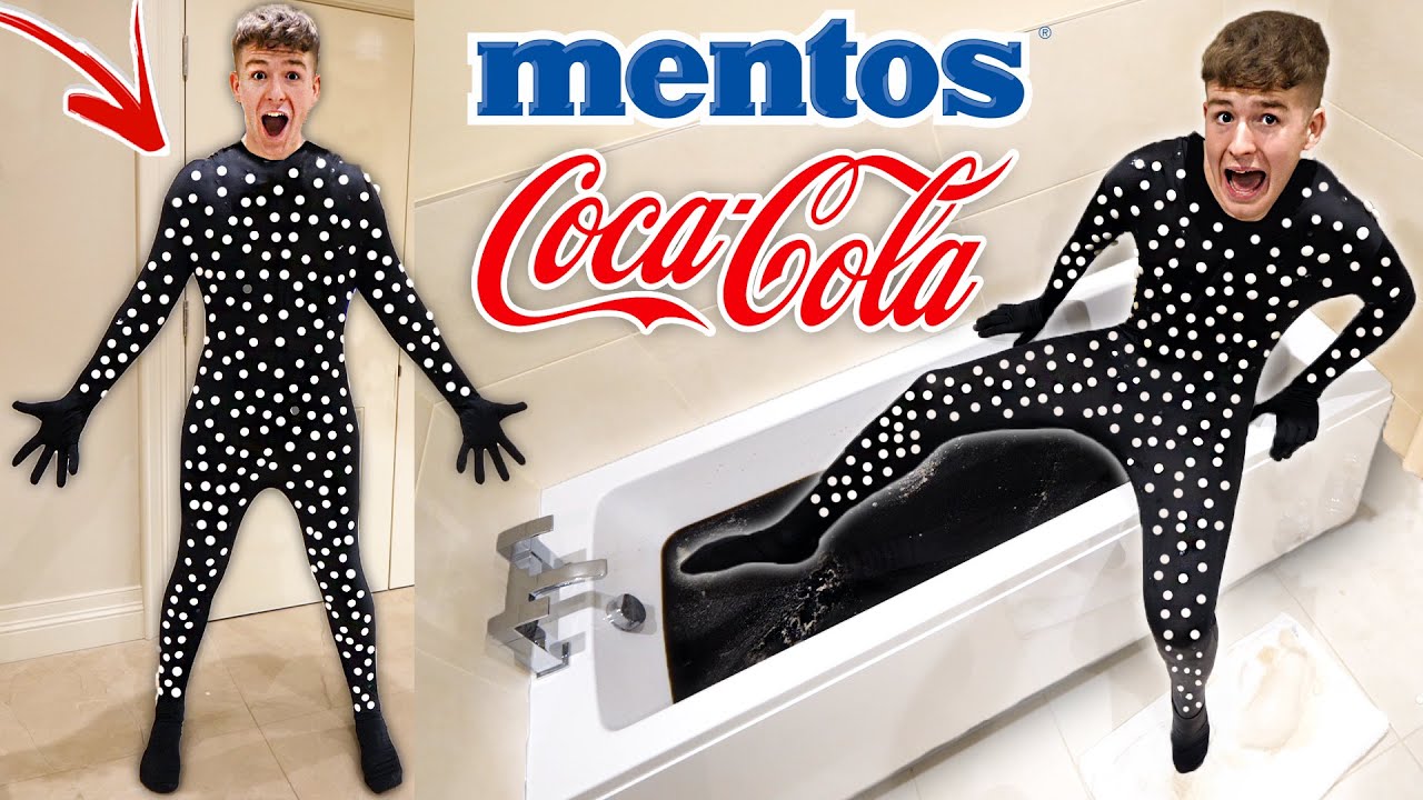 Coca-Cola bath vs Mentos suit experiment