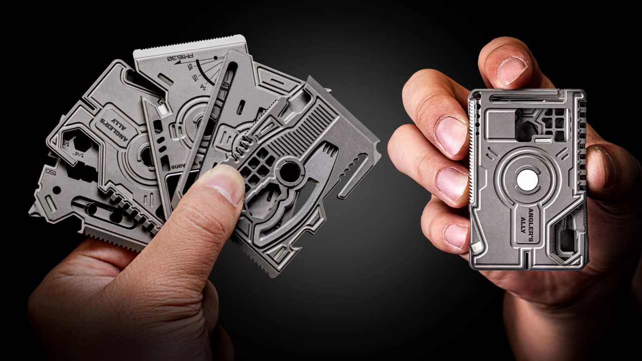 Looks like a deck of cards, but offers 70 titanium pocketable tools ...