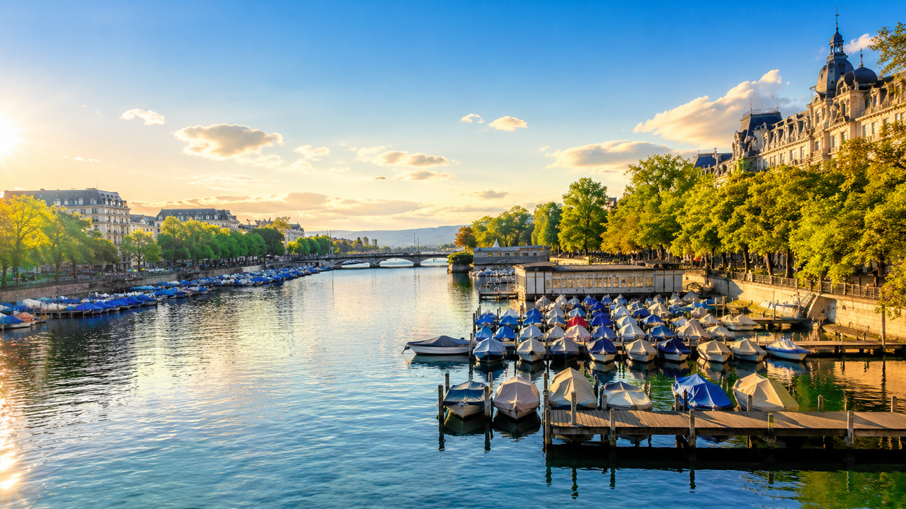 Why does Zurich look so peaceful by the water?