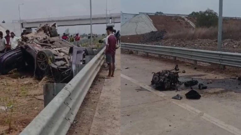 2 killed in BMW crash near Mumbai, car in pieces, body parts metres away