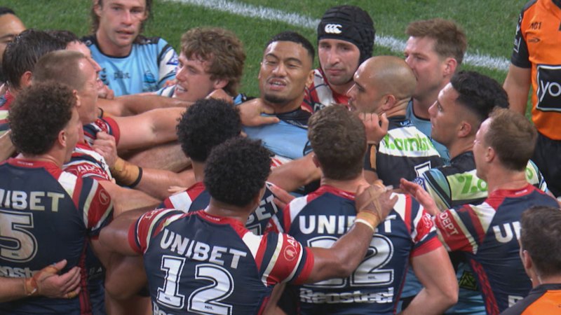 Sharks villain 'lights fuse' as Roosters get last laugh in fiery clash