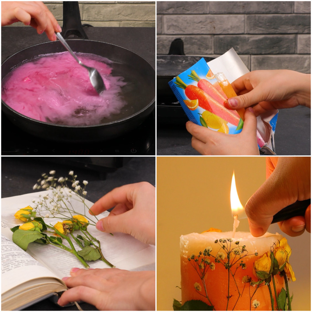 DIY flower candle! 🕯️🌼