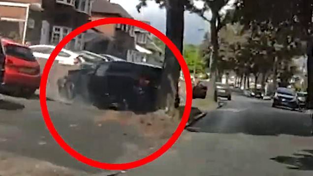 Banned driver crashes Mercedes into wall after speeding into major ...