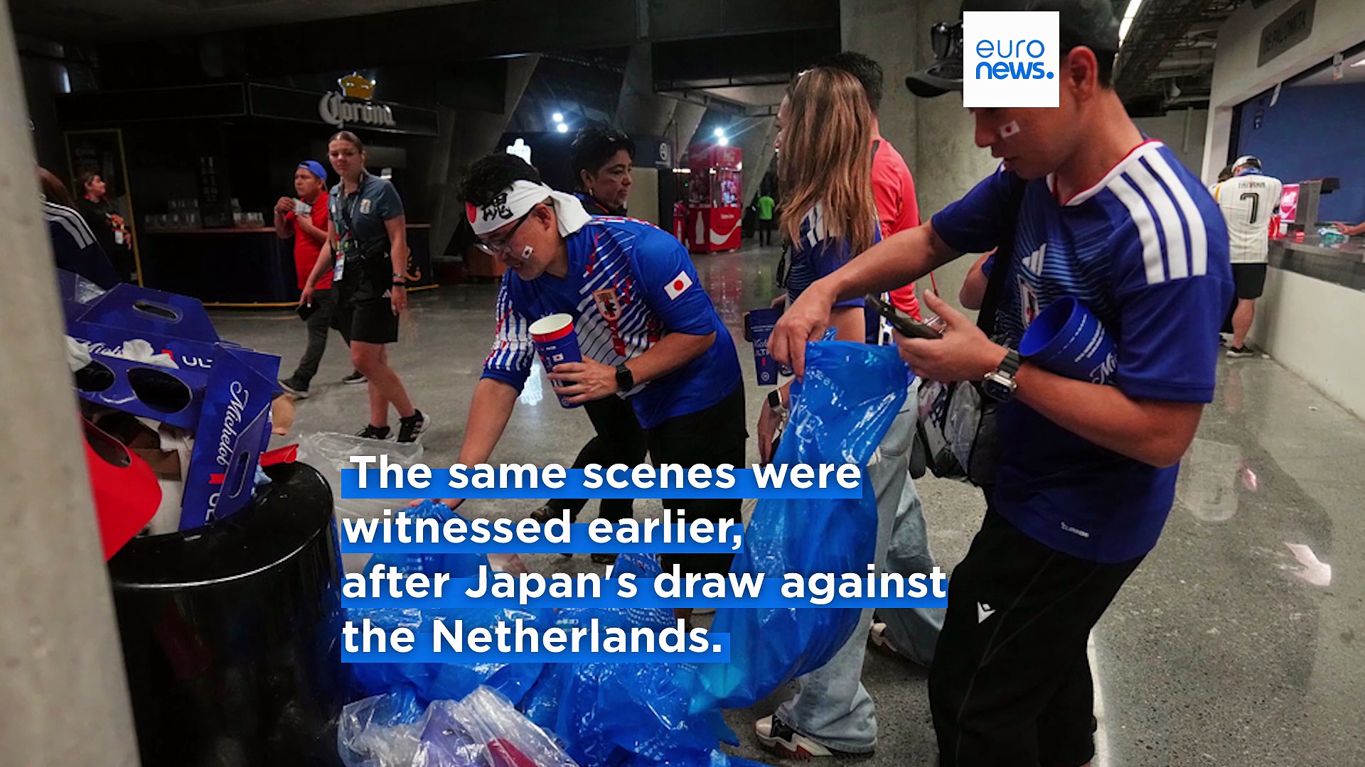 Japan fans keep World Cup clean-up tradition alive