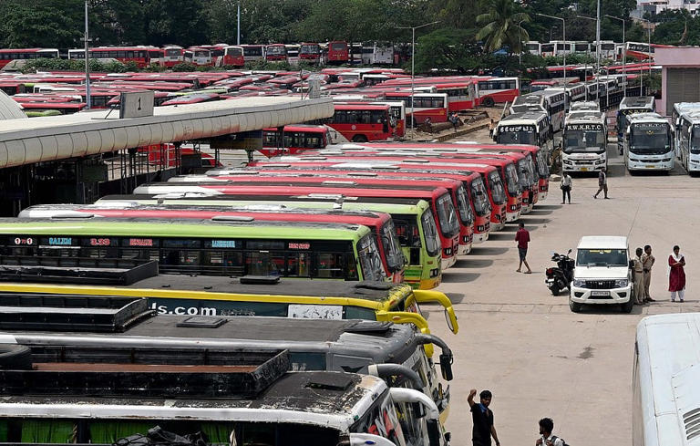 Three private sleeper buses with glass chambers seized