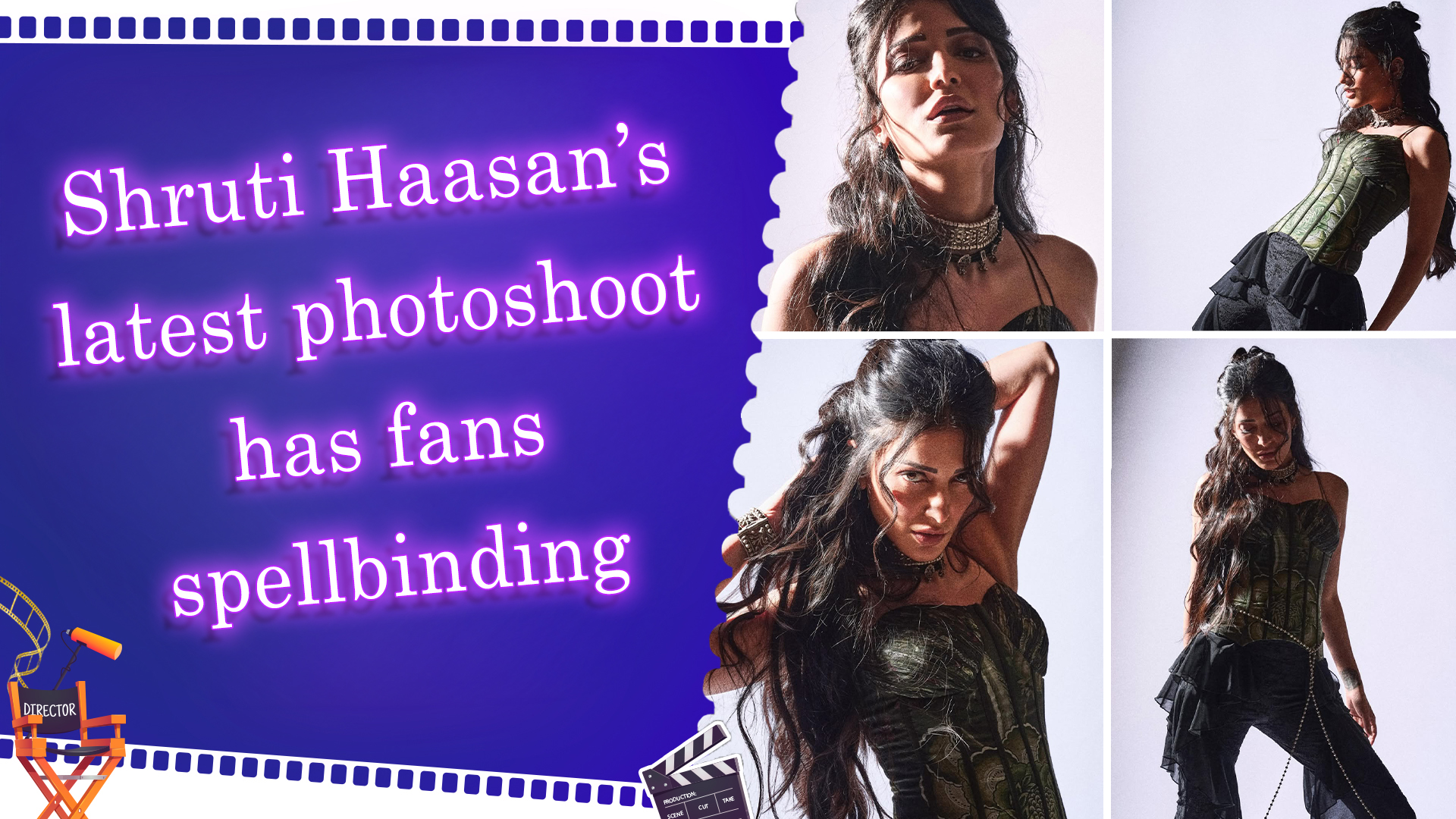 Shruti Haasan served pose after pose in dramatic green corset with ...