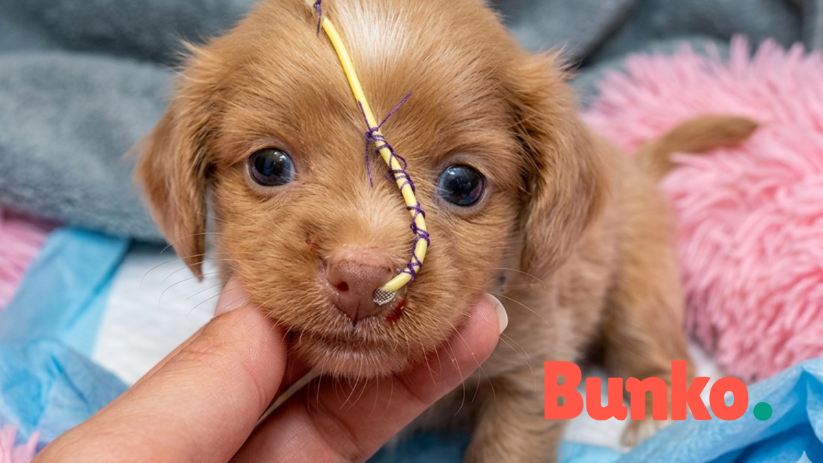 Born unable to breathe on her own, this tiny puppy fought for survival ...