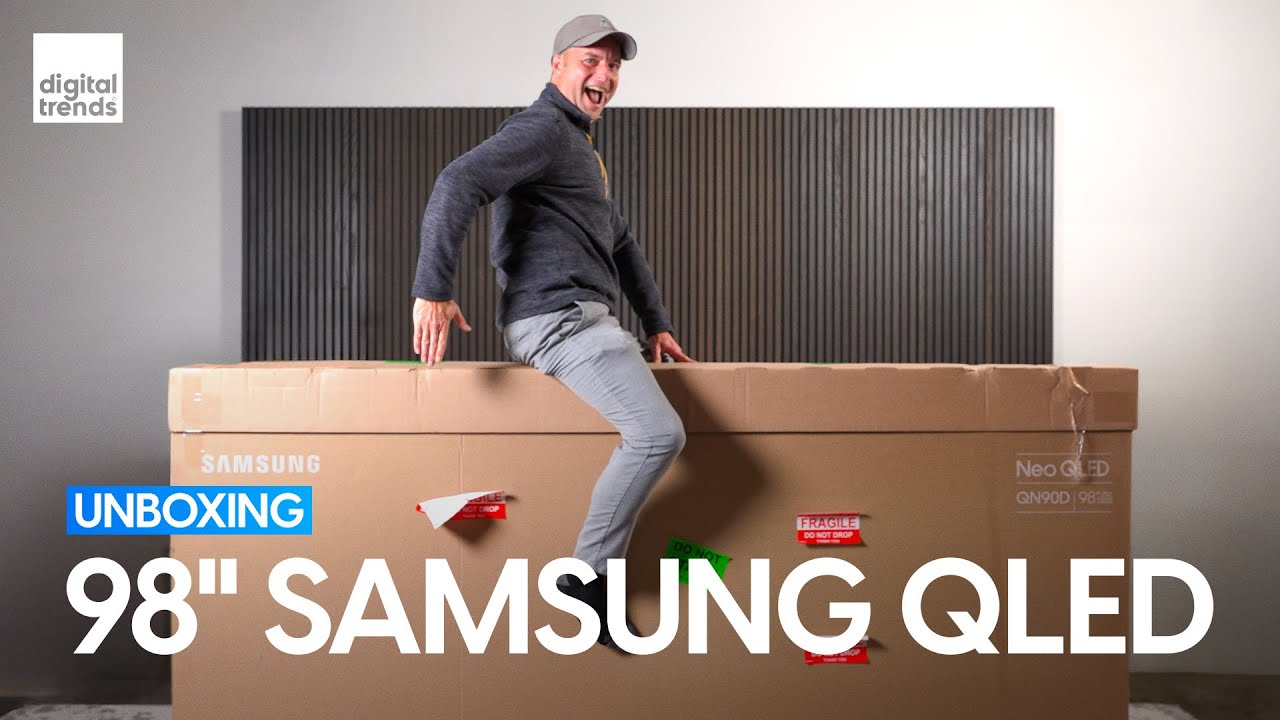 Watch an exciting unboxing of massive ninety-eight inch Samsung QN90D ...