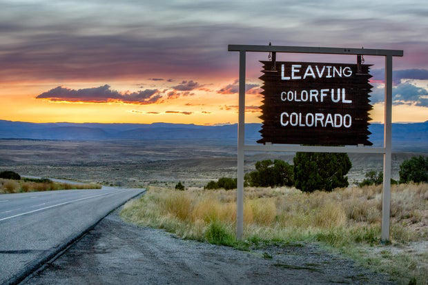 Leaving colorful Colorado sign destroyed in crash