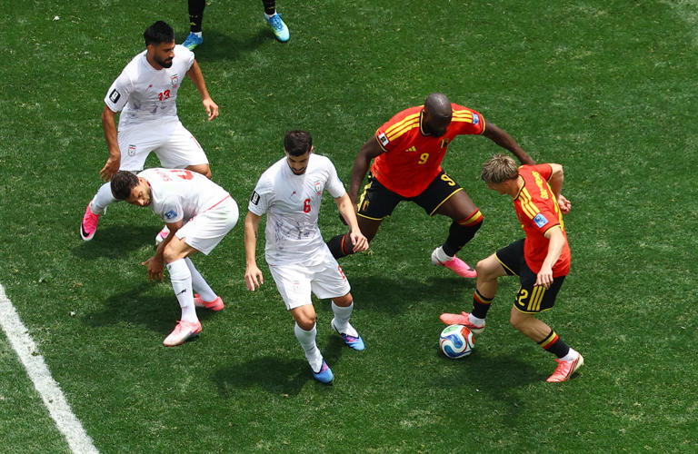 Iran goal ruled out by VAR against Belgium after anthem loudly booed