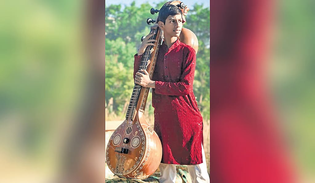 Meet Vajraamshu, the youngest resident veena player at the Gnana ...