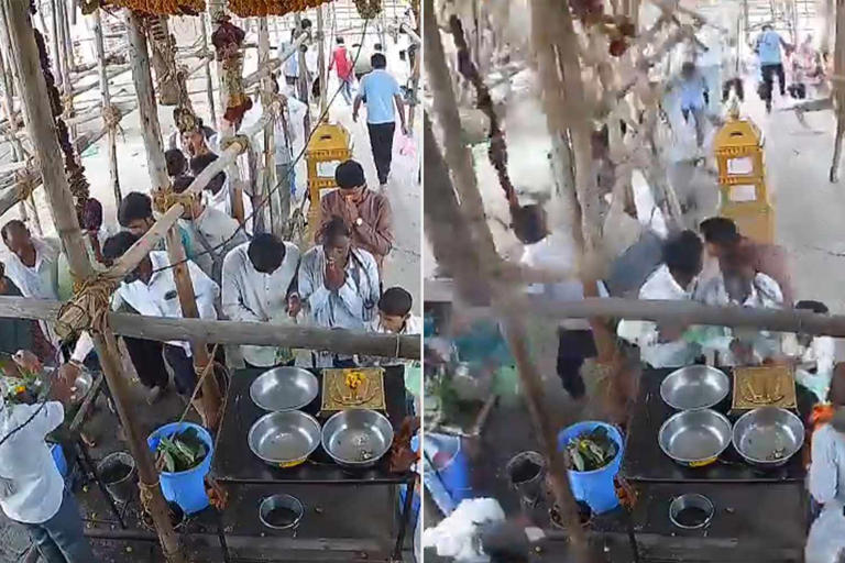 At least 5 dead and 25 injured after temple roof collapses, burying ...