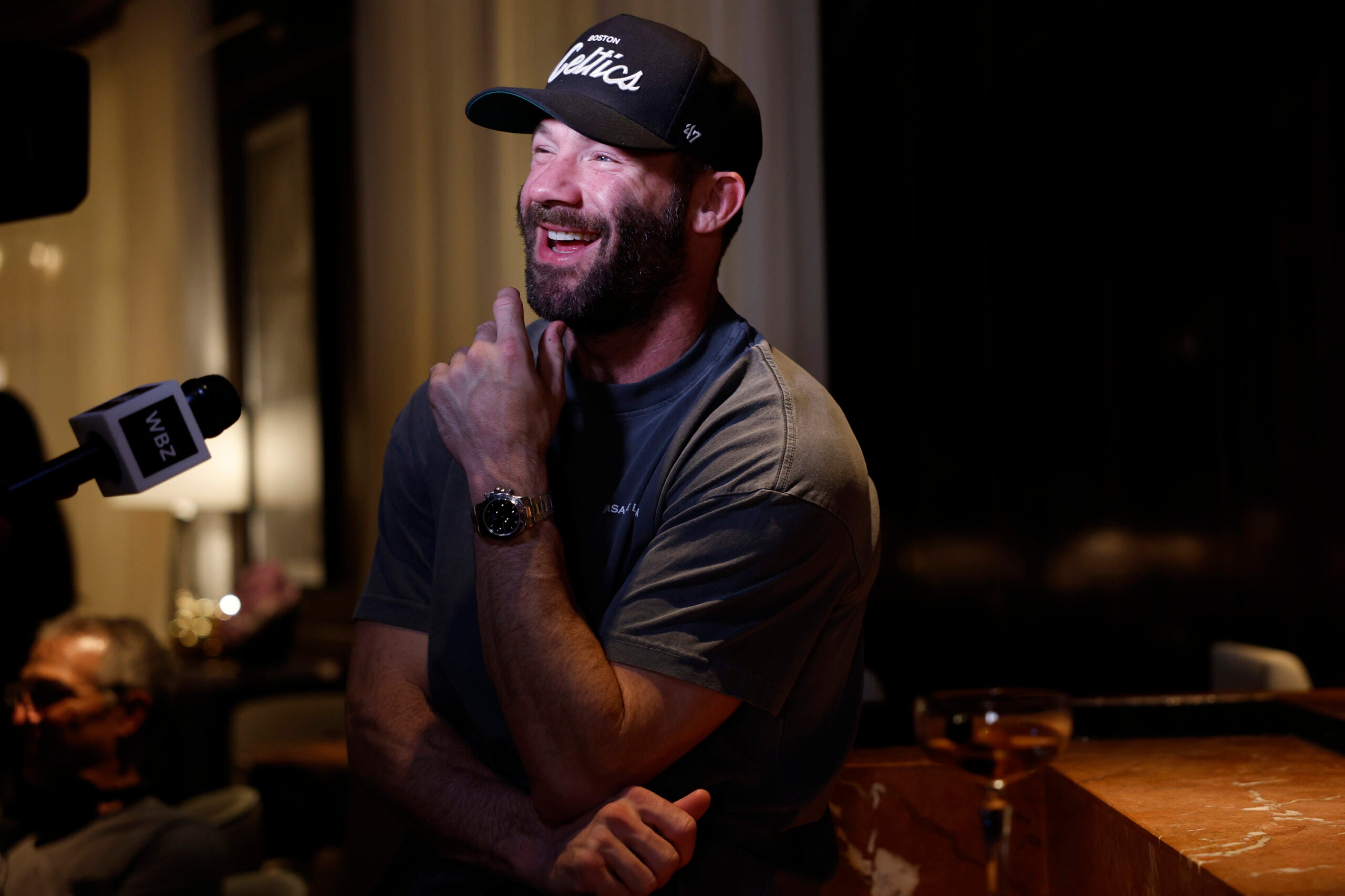 Watch: Julian Edelman helps Scotland fans place traffic cone atop ...