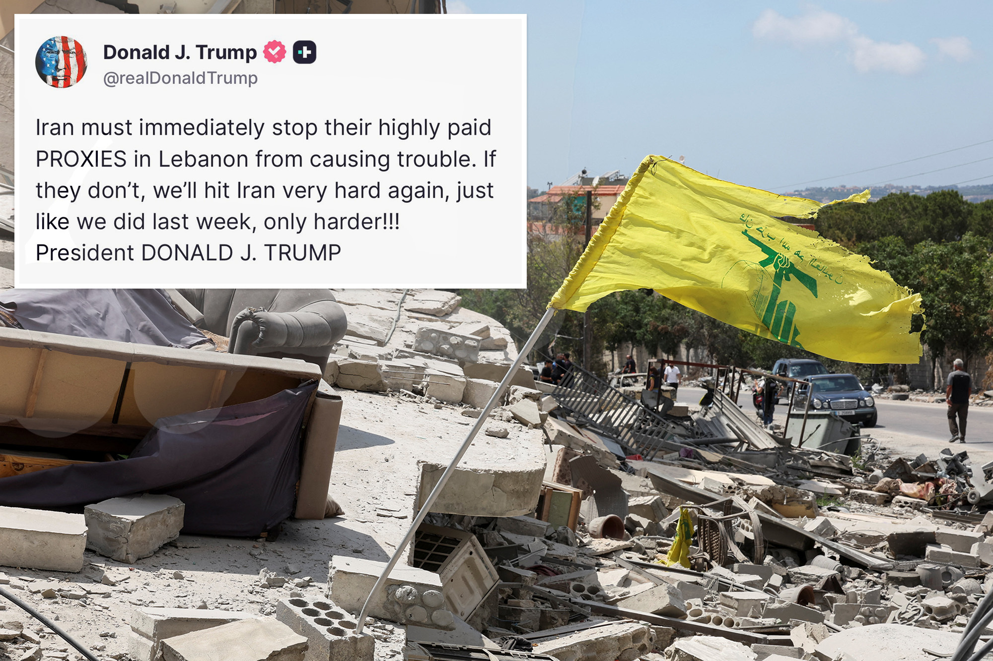 Trump vows to 'hit Iran very hard again' if Tehran doesn't rein in ...